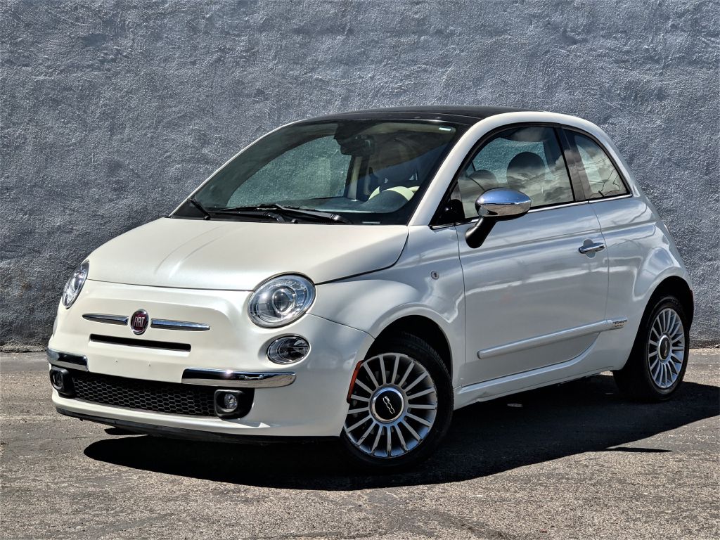 2012 FIAT 500 in LAS VEGAS NV at DIVINE MOTORS, WHITE, 3C3CFFCR9CT330742