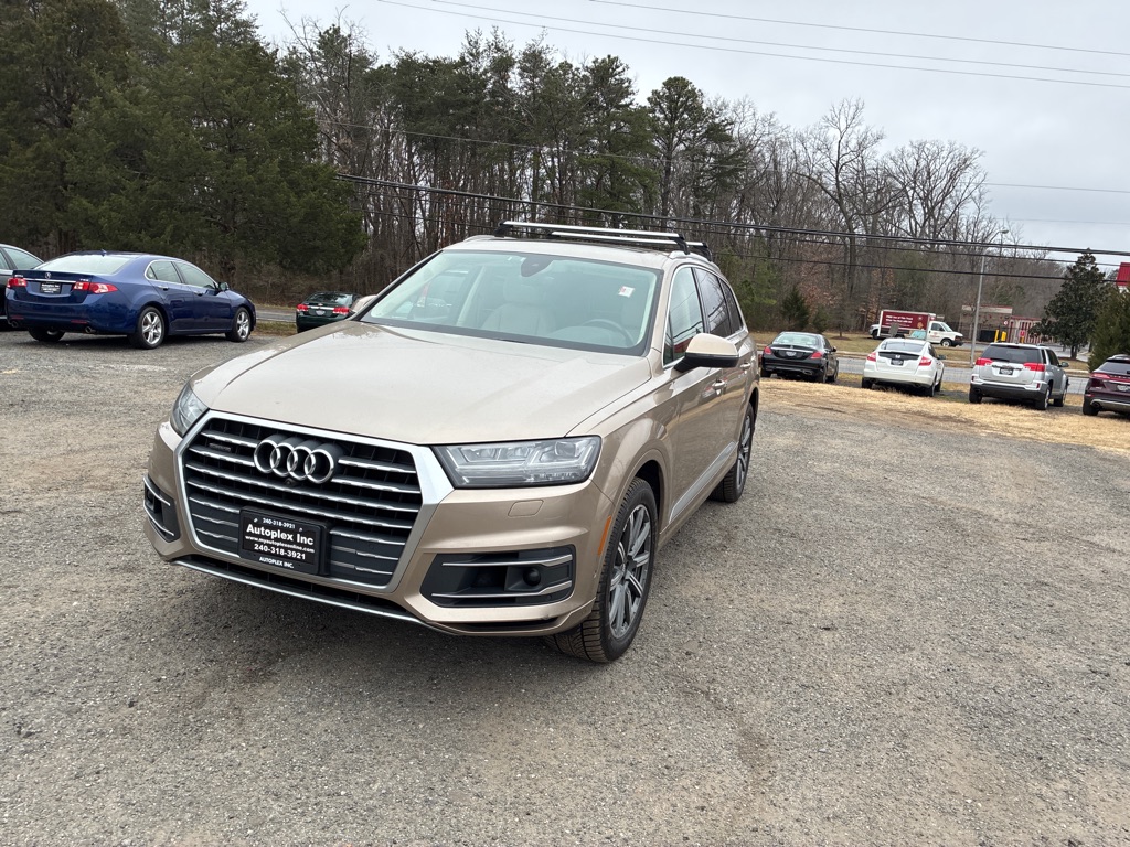 2019 AUDI Q7 in CLINTON MD at AUTOPLEX INC., TAN, WA1LAAF73KD027588